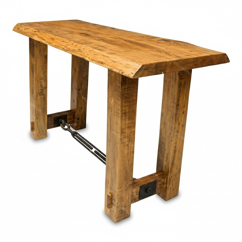 Benchmark Live Edge Solid wood Sofa Table – WoodWerks